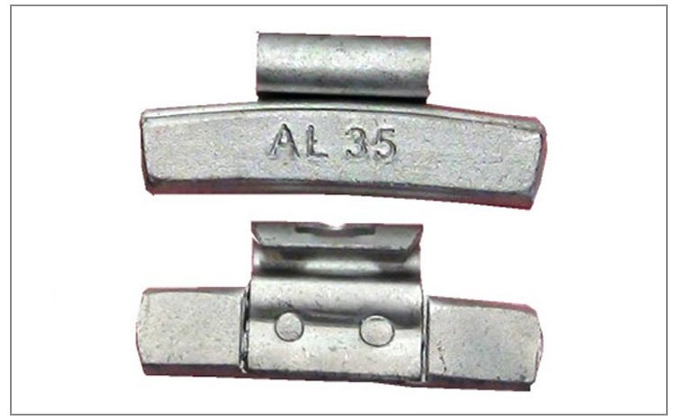 Fe clip on wheel weight for alloy rim