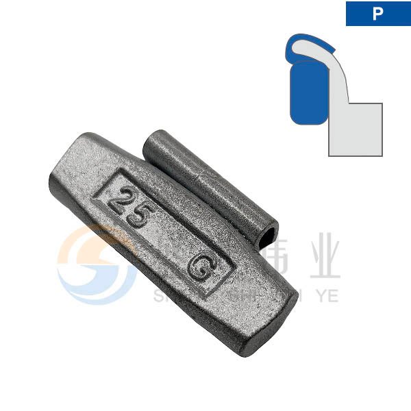 Clip on wheel weight P type, wheel weight, Clip on wheel weight